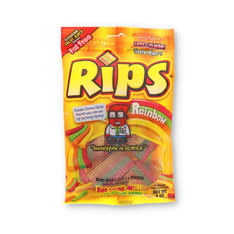 Rips Bite-Sized Rainbow Licorice 155g – Tasko Sweets