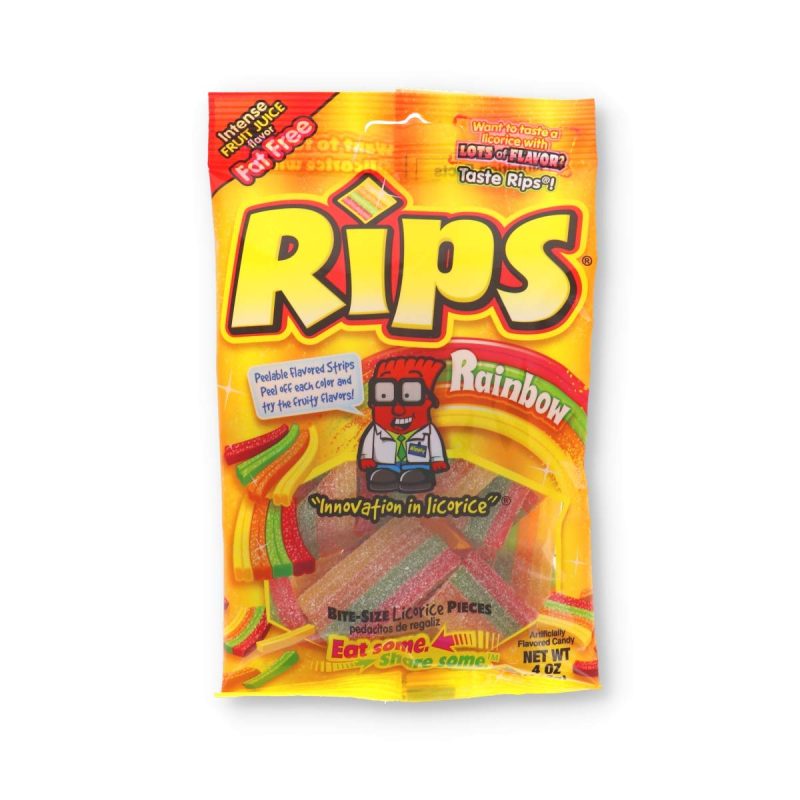 Rips Bite-Sized Rainbow Licorice 155g – Tasko Sweets